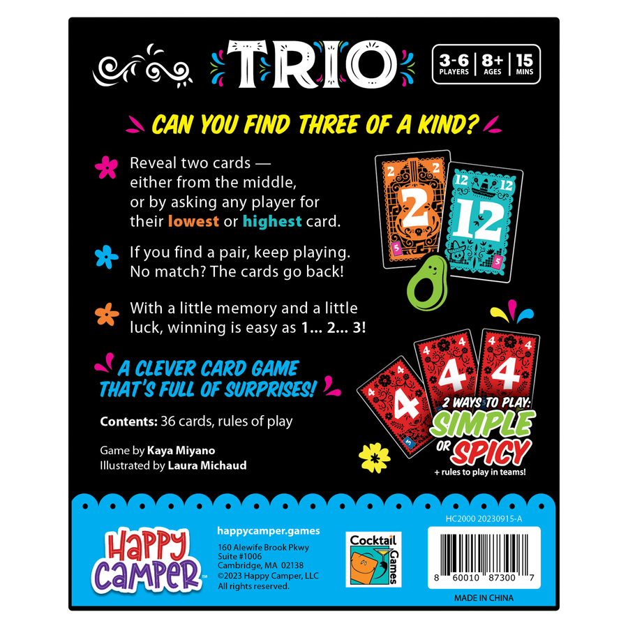 Trio Game | Happy Camper